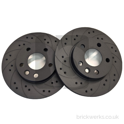 VW Brake Disc Set - T4 / Front / '96» / 15" / Vented / Black Diamond
