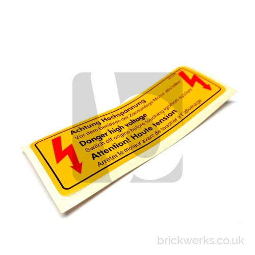 Sticker - Engine / Danger! High Voltage! / #3 | VW T25, Type 25 ...