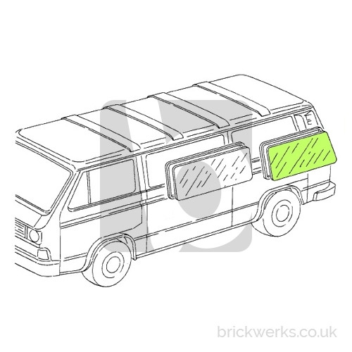 VW Window Blank - T3 / Side / Rear / Aluminium