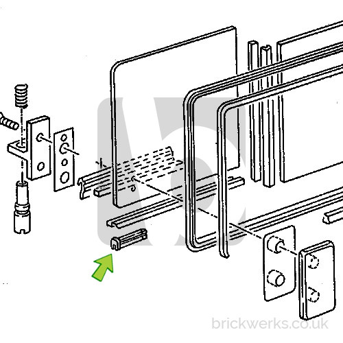VW Guide Piece - T3 | LT / Sliding Window Lower Rail