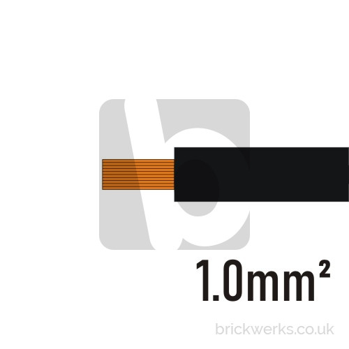 Electrical Cable - 1.0mm² | Black | Per M | VW T25, Type 25, Vanagon ...